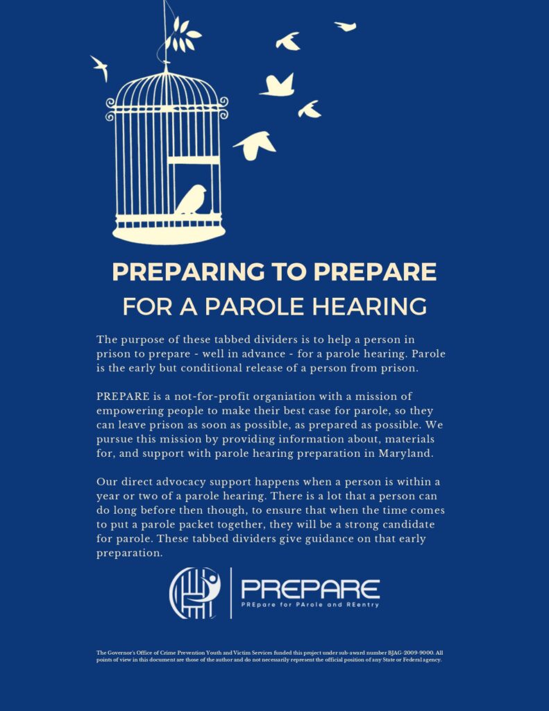 Prepare to Prepare - Prepare Parole
